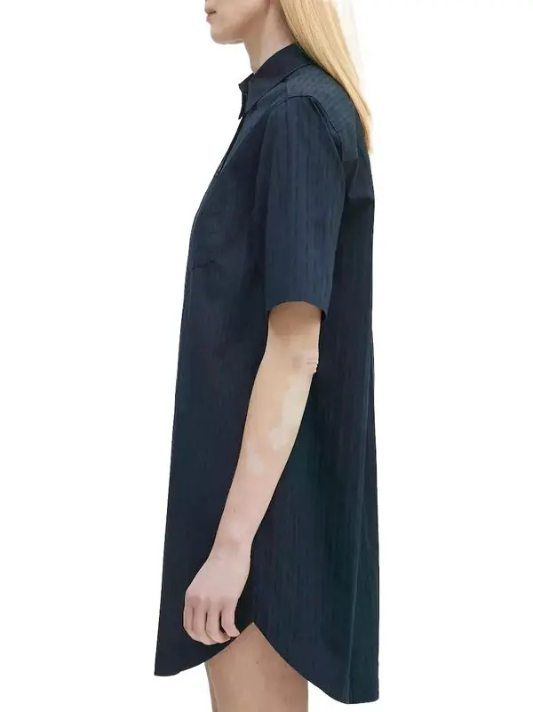 SAMSOE SAMSOE Pinstripe Shirt Dress - Blue