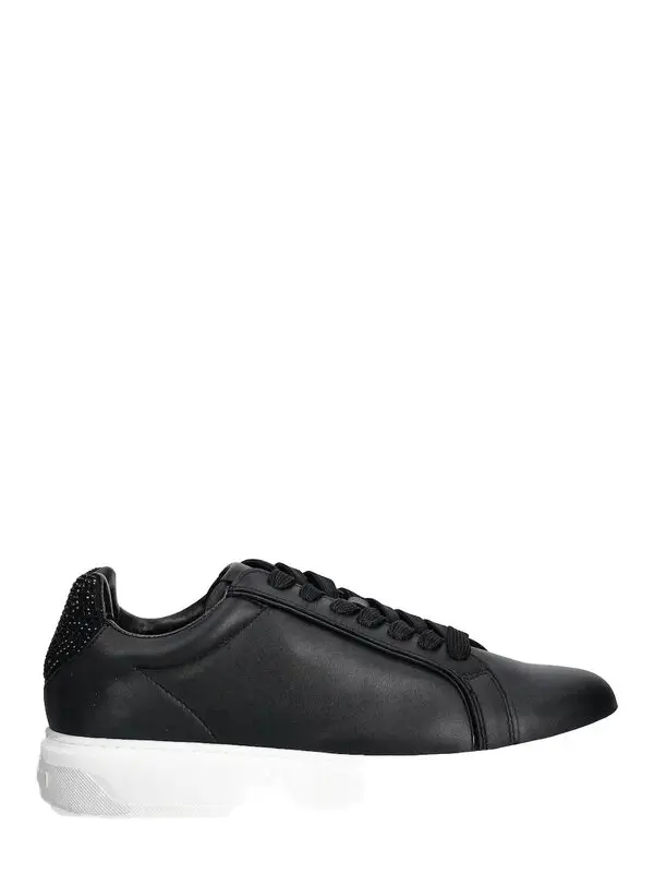 Moschino Embellished Lace-up Sneakers - Black