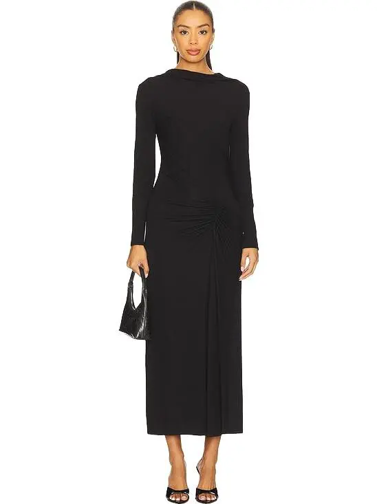 Simkhai Ferrera Midi Dress In . Also - Black