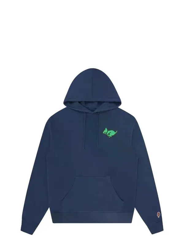ICECREAM Kangaroo-embroidered Hoodie - Blue