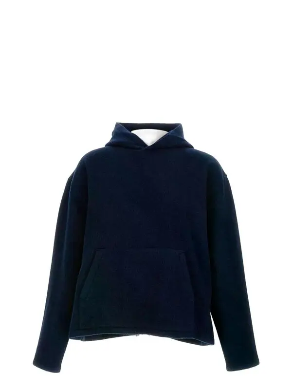 RIER Pocket Hooded Wool Sweater - Blue