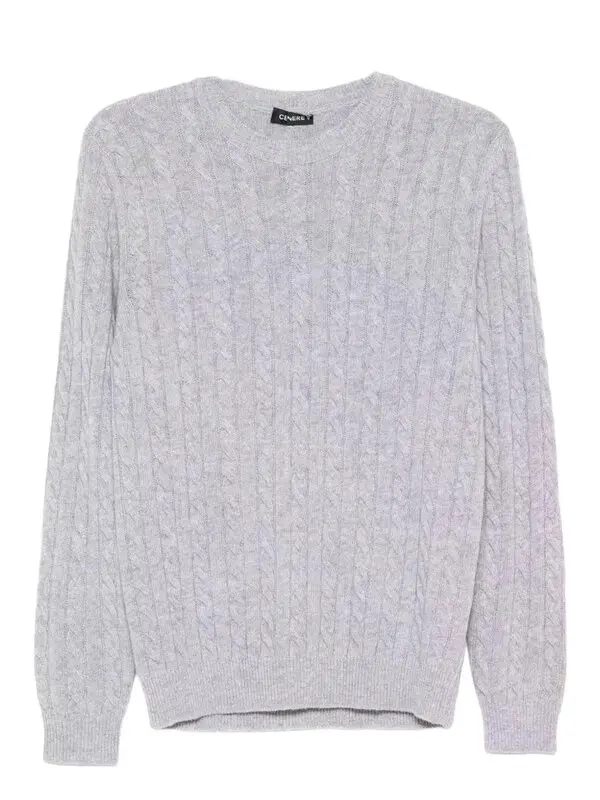 CENERE GB Cable Knit Wool-blend Sweater - Grey
