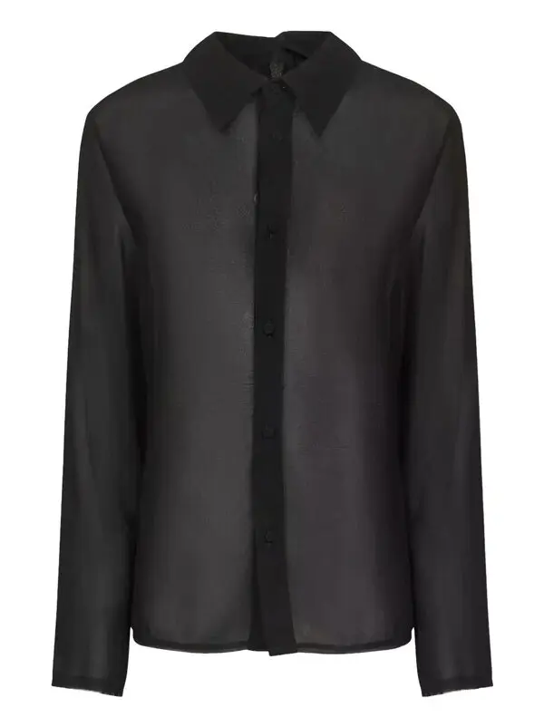 MAISON MARGIELA Asymmetric Collar Shirt - Black