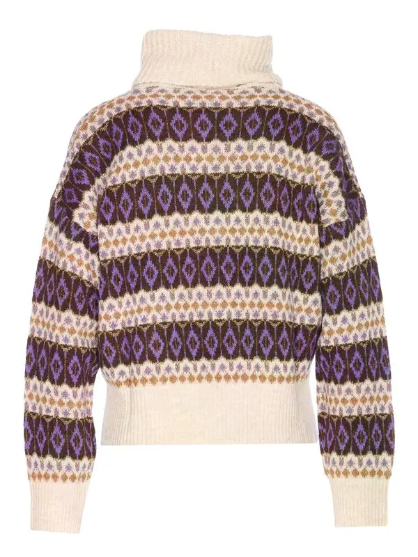 Liu Jo Patterned High-neck Sweater - Neutrals