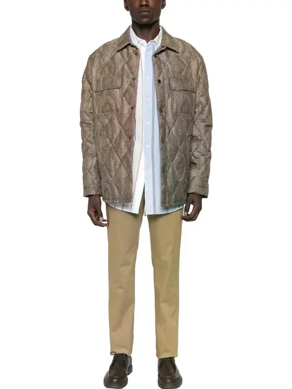 Etro Frayed-hem Trousers - Neutrals