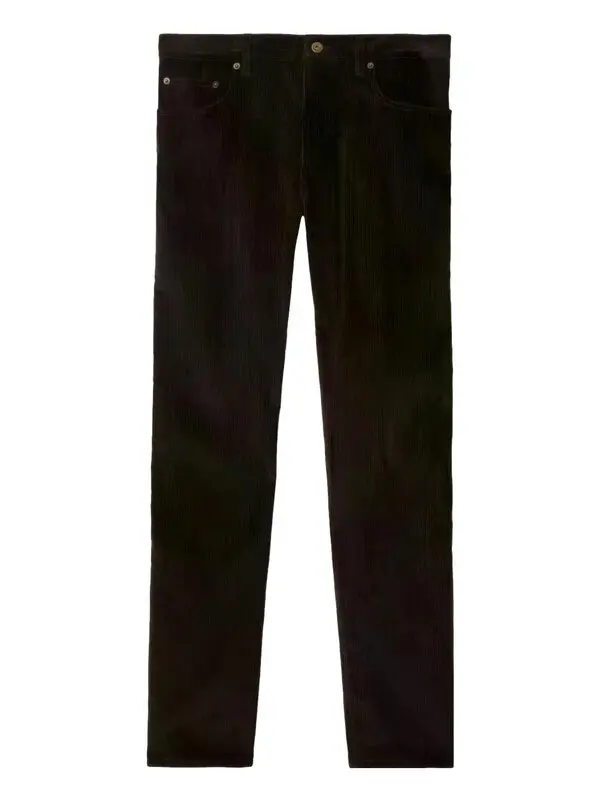 Burberry Corduroy Straight-leg Trousers - Brown