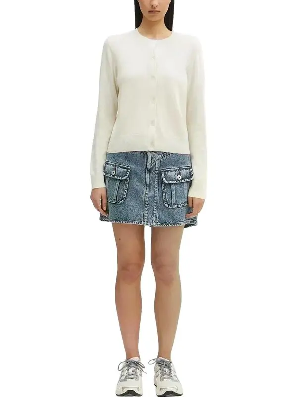 SAMSOE SAMSOE Cashmere Button-front Cardigan - White