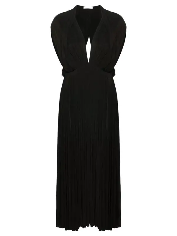 Philosophy Di Lorenzo Serafini Sleeveless Pleated Maxi Dress - Black