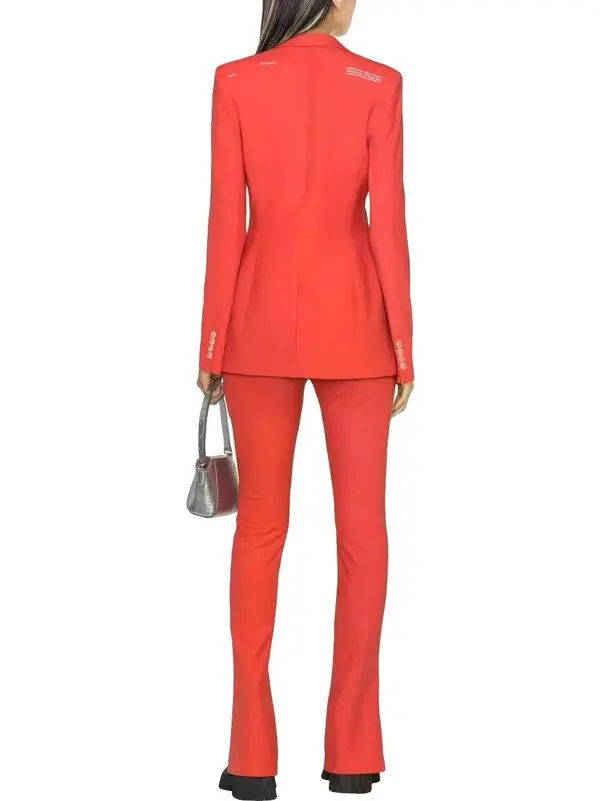 Off-White Split-hem Flared Trousers - Red