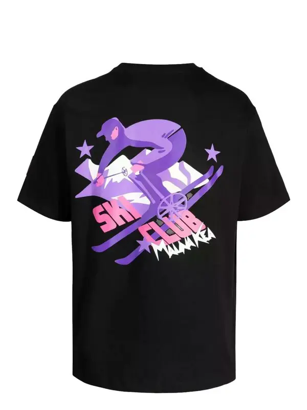MAUNA KEA Ski Club Cotton T-shirt - Black