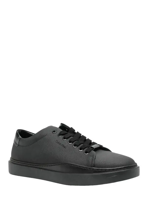 Calvin Klein Debossed Textured Sneakers - Black