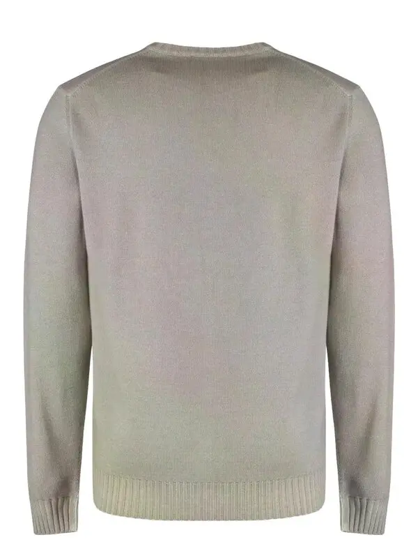 MOORER Long-sleeve Ribbed-knit Sweater - Grey