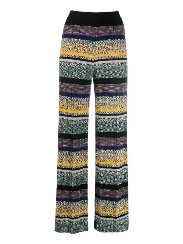 Missoni Striped Knitted Trousers - Black