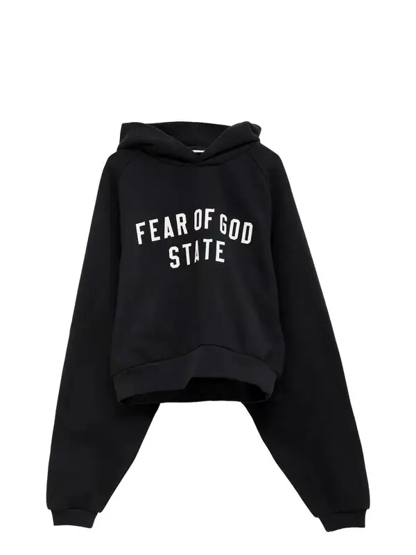 Fear Of God Embroidered Logo Hoodie - Black
