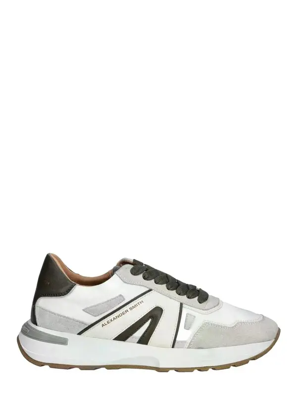 ALEXANDER SMITH Panelled Leather Sneakers - White