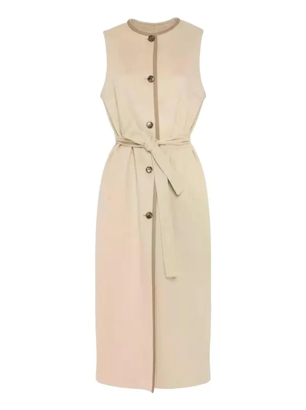 YVES SALOMON Double-sided Belted Gilet - Neutrals