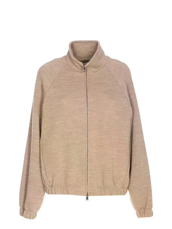 Max Mara Zip-up Sweatshirt - Neutrals