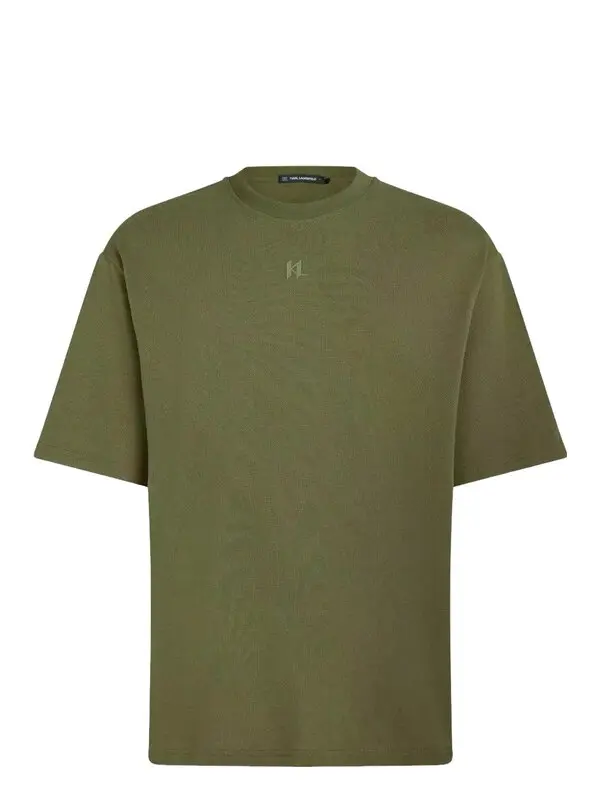 Karl Lagerfeld Logo-print Pique T-shirt - Green