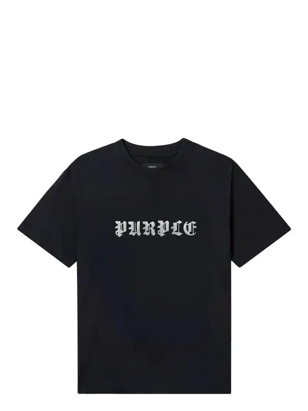 PURPLE BRAND Logo-print T-shirt - Black