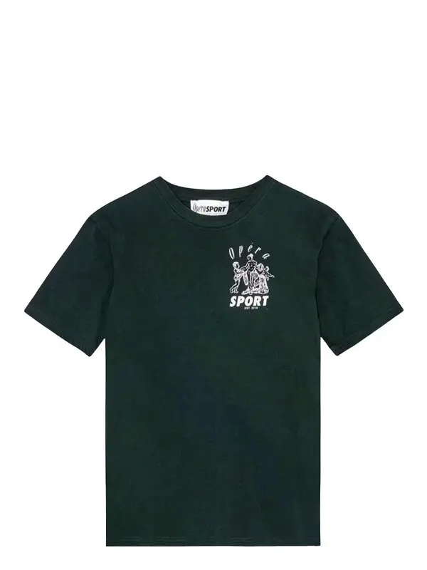 OPÉRASPORT Marcel Graphic-print Organic-cotton T-shirt - Green