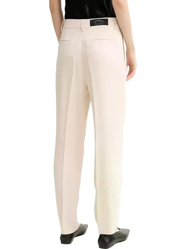 Iceberg Pressed Crease Tailored Trousers - Neutrals