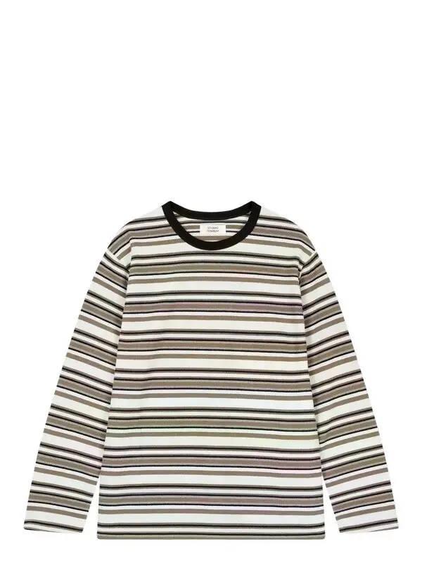 STUDIO TOMBOY Striped Long Sleeve T-shirt - Neutrals