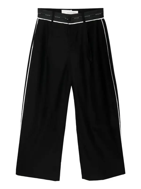 FENG CHEN WANG Deconstructed Wide Leg Trousers - Black
