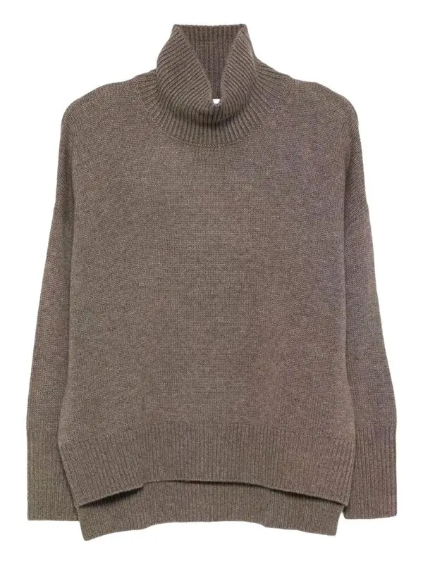 LISA YANG Heidi Cashmere Turtleneck Sweater - Brown
