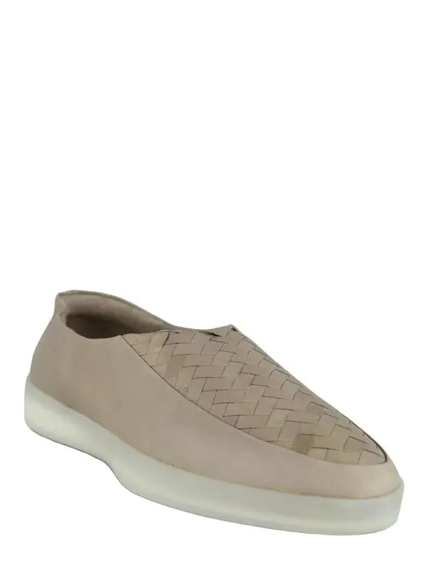 Fear Of God Woven-panel Leather Loafers - Brown