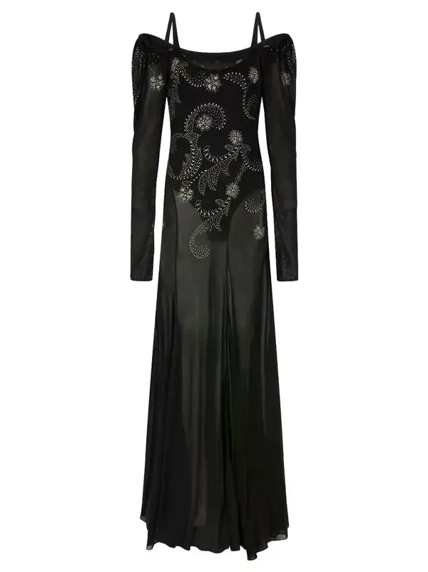 Rabanne Jersey Maxi Dress - Black