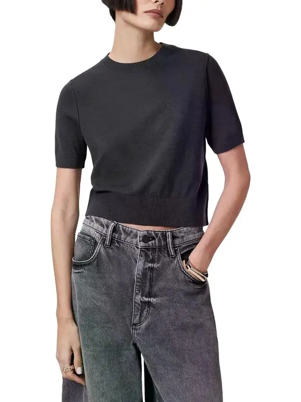 ALLSAINTS Short-sleeve Crew-neck Top - Black
