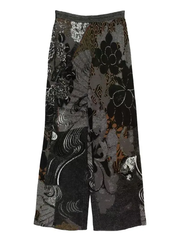 JNBY Graphic Jacquard Wide-leg Trousers - Black