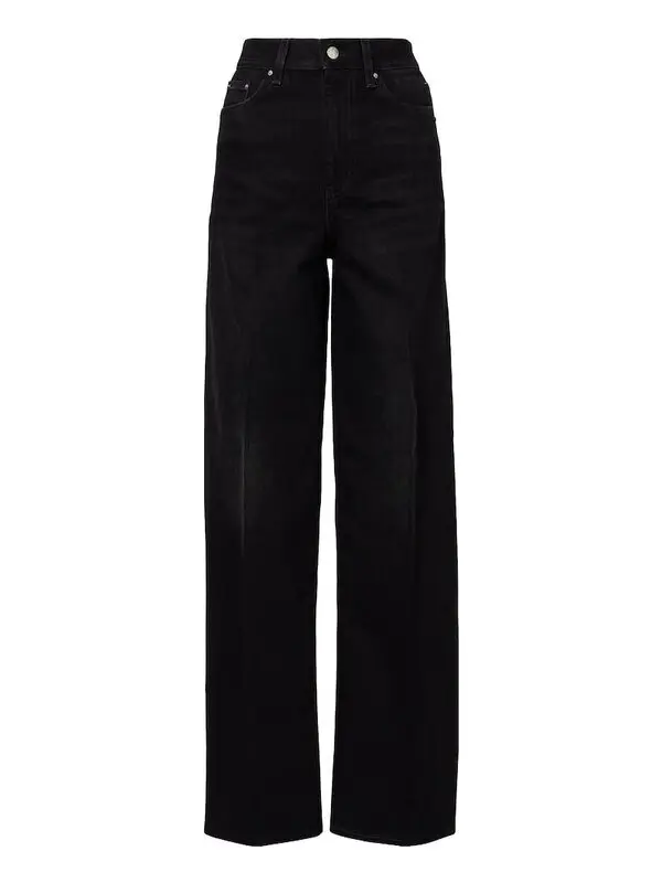TOTEME High-rise Wide-leg Jeans In Faded - Black