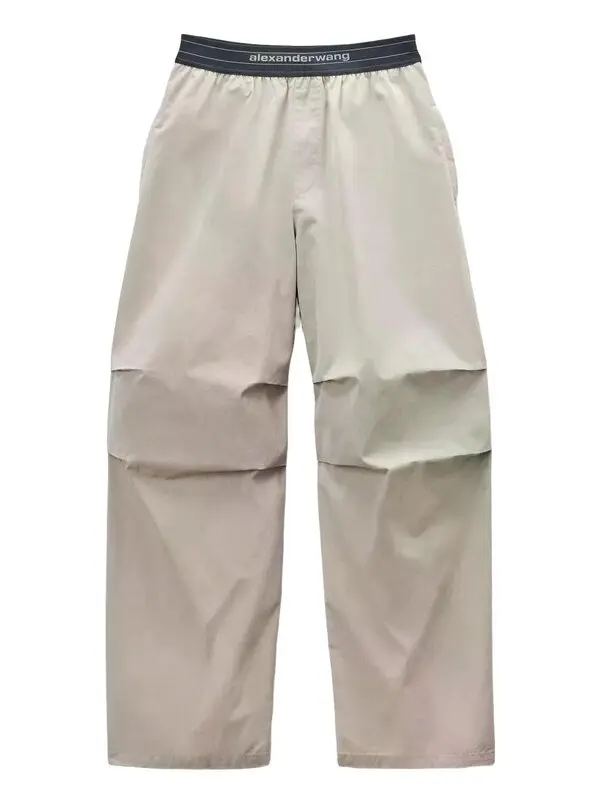 Alexander Wang Mid-rise Logo Trousers - Grey