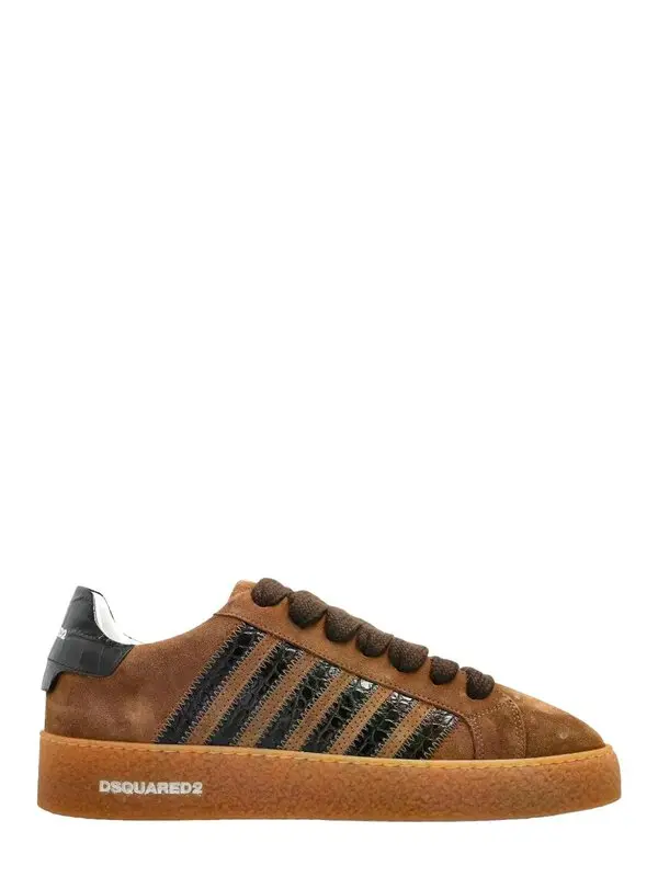 Dsquared2 Rapper's Delight Striped Sneakers - Brown