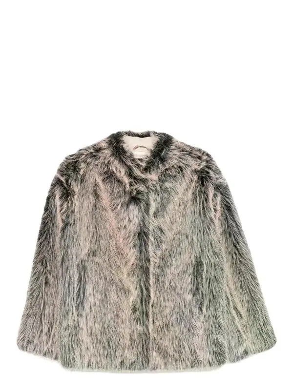 Patrizia Pepe Faux Fur Jacket - Neutrals