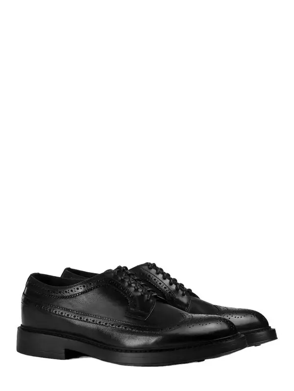 DOUCAL'S Leather Lace-up Brogues - Black