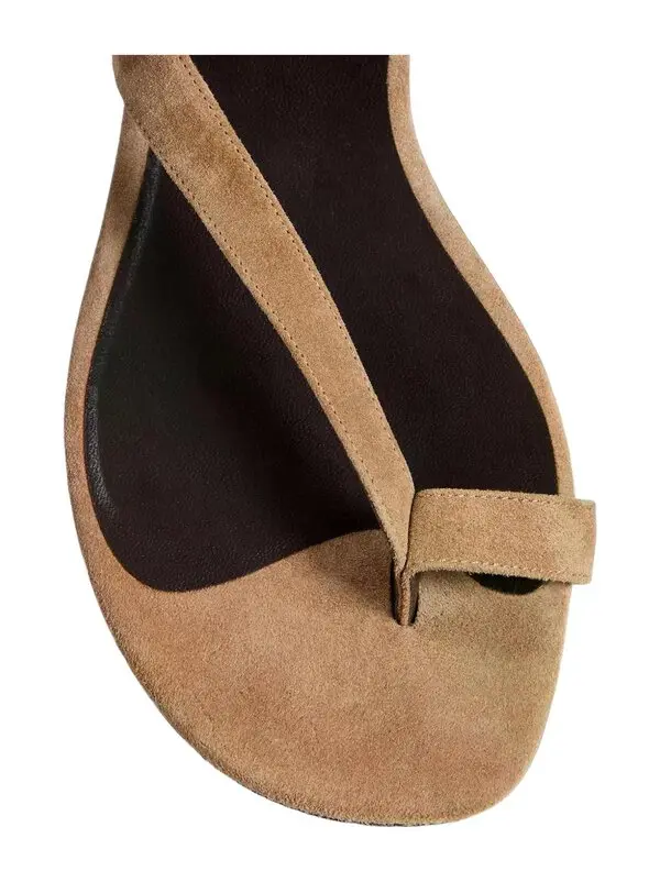 Khaite Aimee Ankle-wrap Sandals - Neutrals