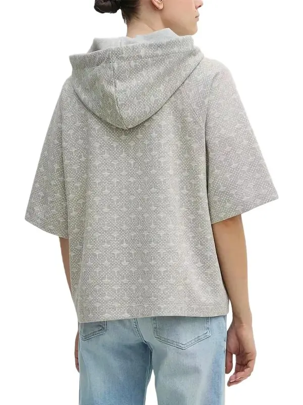 JOOP! Short Sleeve Logo Detail Hoodie - Grey