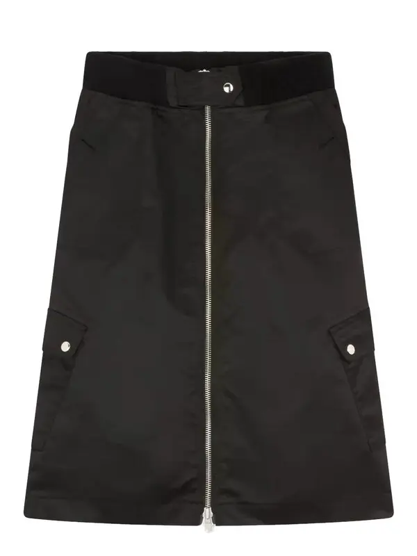 Vaquera Zip-front Cargo Skirt - Black