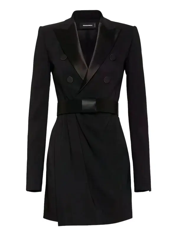 Dsquared2 Double-breasted Mini Dress - Black