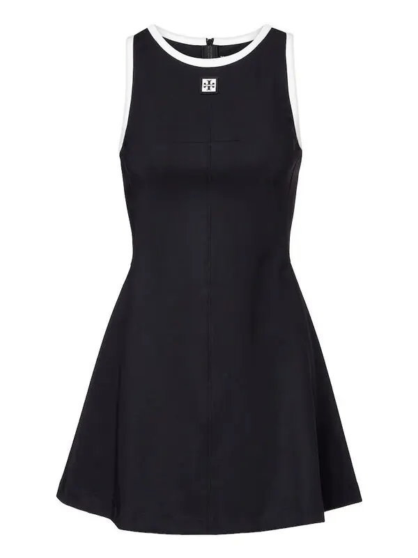 Tory Burch T Monogram Jersey Tennis Dress - Black