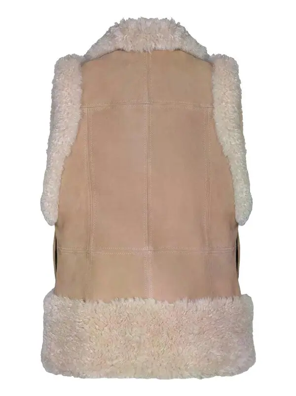 Johanna Ortiz Salty Air Shearling Vest - Neutrals