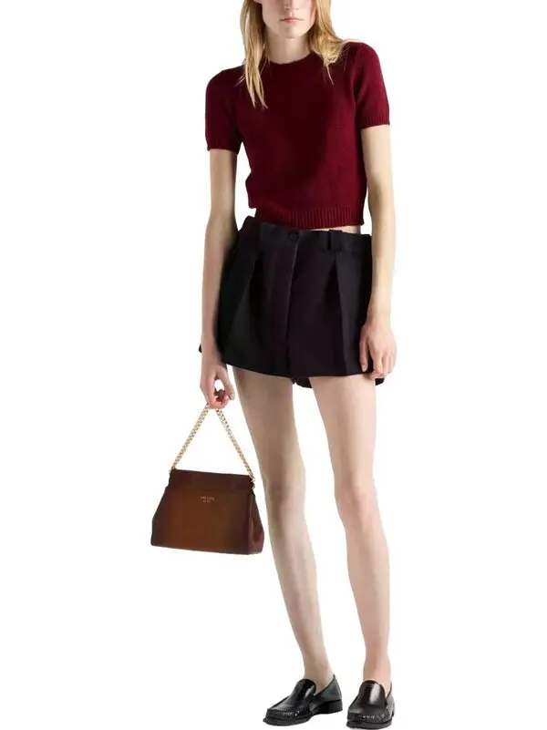Prada Short-sleeved Cashmere Sweater - Red