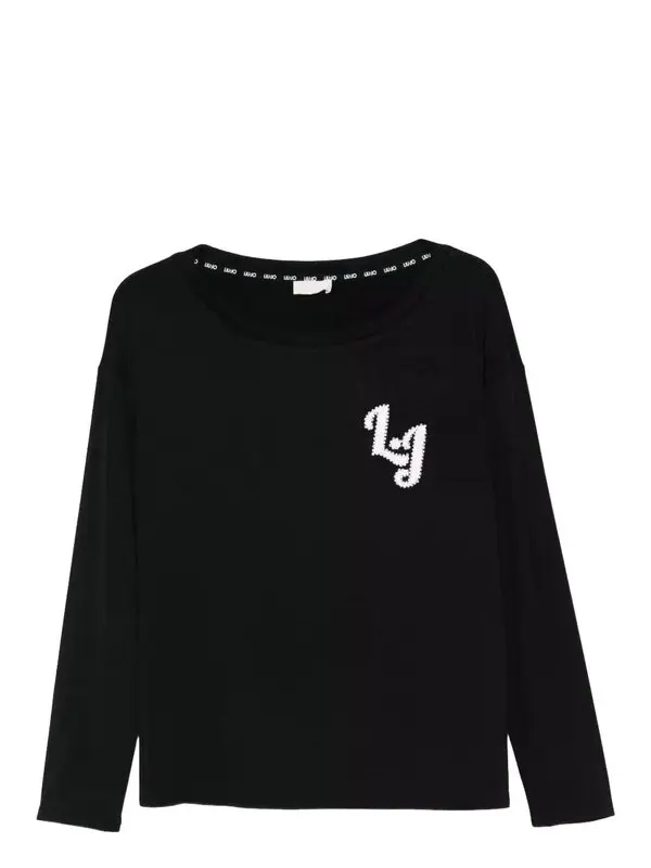 Liu Jo Logo Detail Long-sleeve Top - Black