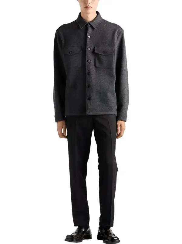 Prada Flap-pocket Button Shirt - Grey