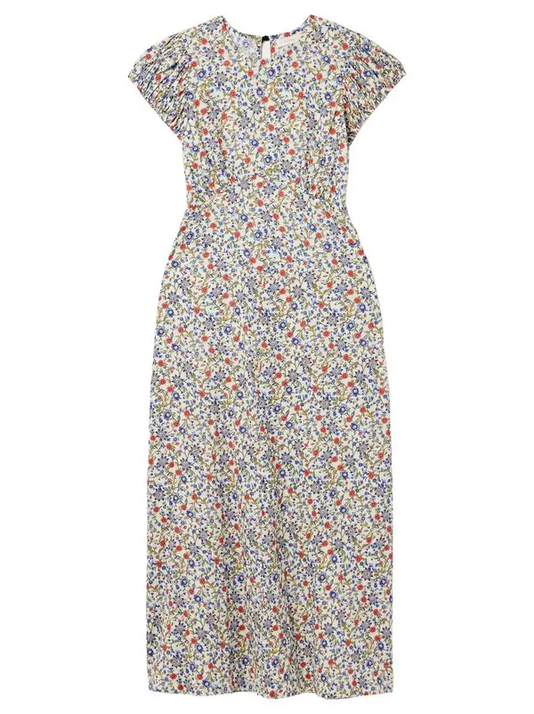 DÔEN Rhodia Floral-print Organic Cotton-voile Midi Dress - Multi