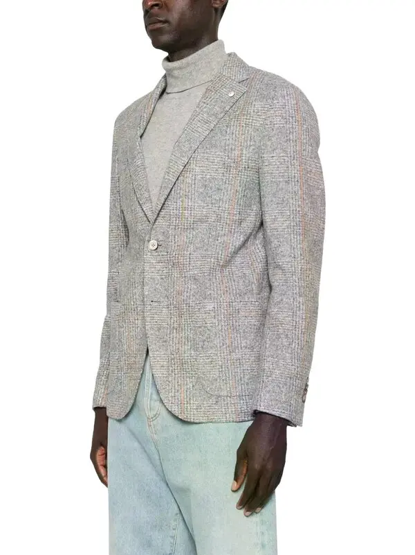 L.B.M. 1911 Checked Blazer - Grey