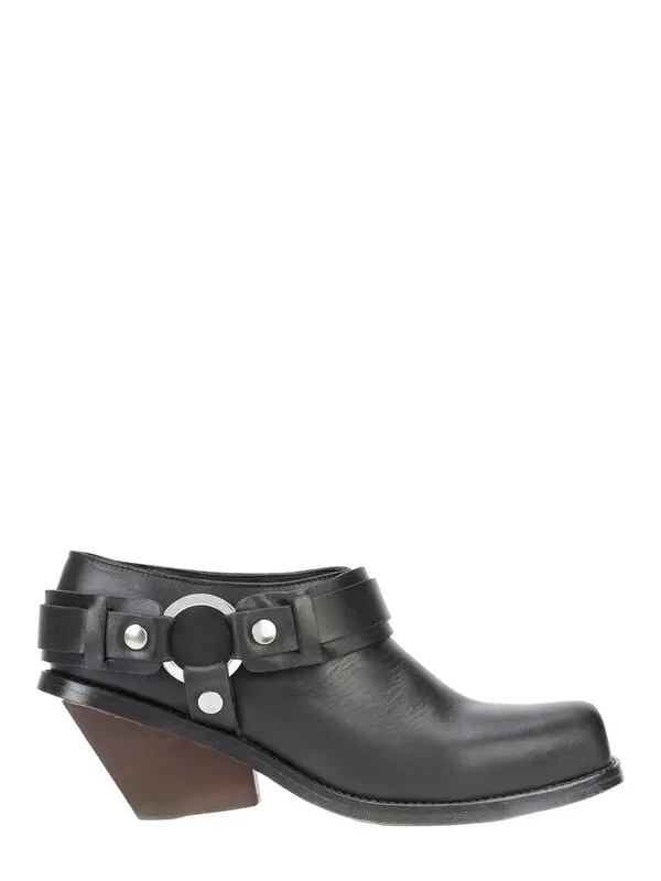 WANDA NYLON Ring Embellished Ankle Boots - Black