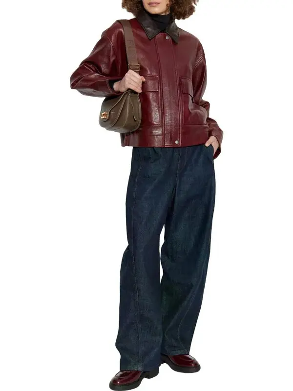 Rag & Bone Flap-pocket Leather Jacket - Red